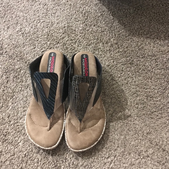 Modzori | Shoes | Modzori Reversible Sandal Size 9 Color Silver Croc To ...